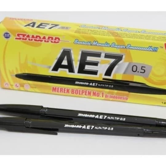 Pulpen Standard AE7 Ukuran 0.5mm Warna Hitam | SIPLah