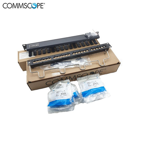 AMP Commscope Patch panel CAT6 24port + Modular Cat6 Hitam | SIPLah
