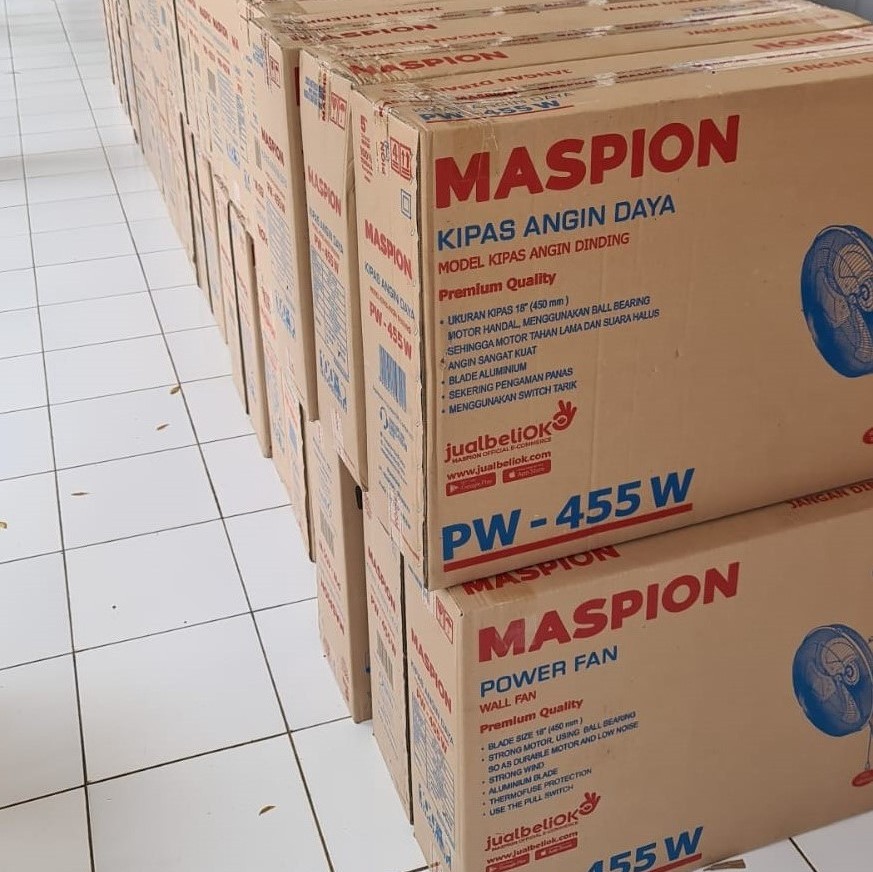 Kipas Angin Turbo / Kipas Angin Dinding / Wall Fan Maspion PW 455 W - 18Inch | SIPLah