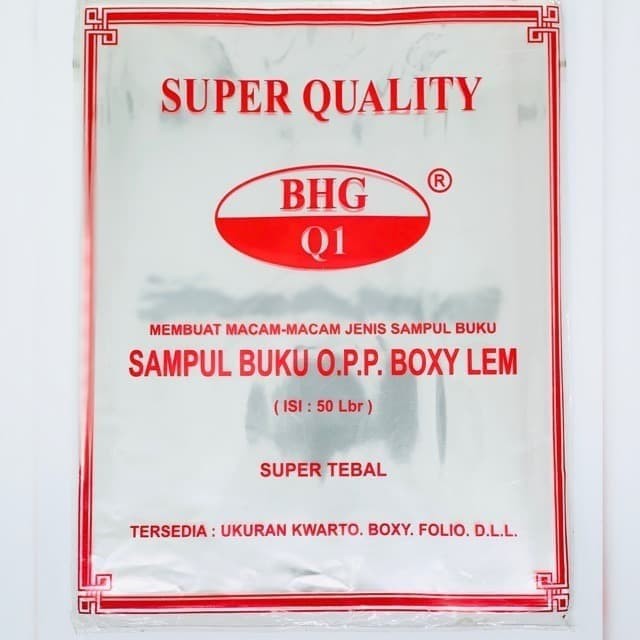 Sampul Buku Plastik Boxy | SIPLah