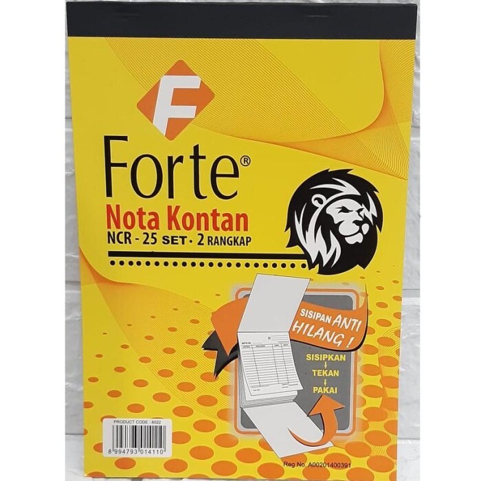 BUKU NOTA NCR FORTE A5 BESAR 2PLY (10) | SIPLah
