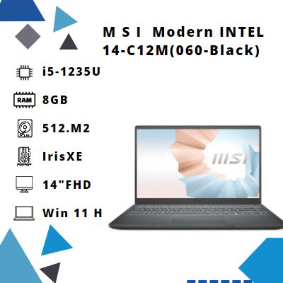 M S I Modern 14-C12M(060-Black) | SIPLah