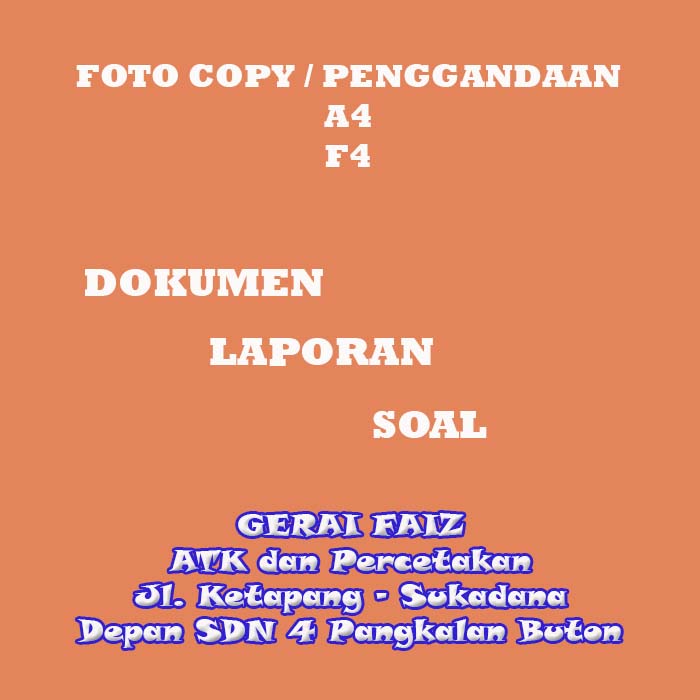 Foto Copy F4 | SIPLah