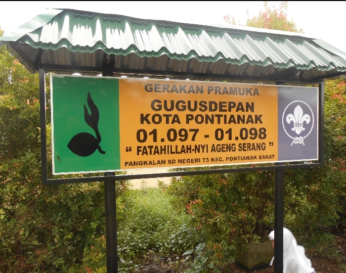 Plang Gugusdepan pramuka komplit (plang, kaki, atap) 1/1 | SIPLah