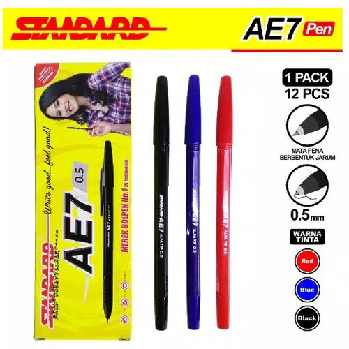 Ballpoint / Pulpen Standard AE-7 (Dus Besar) | SIPLah