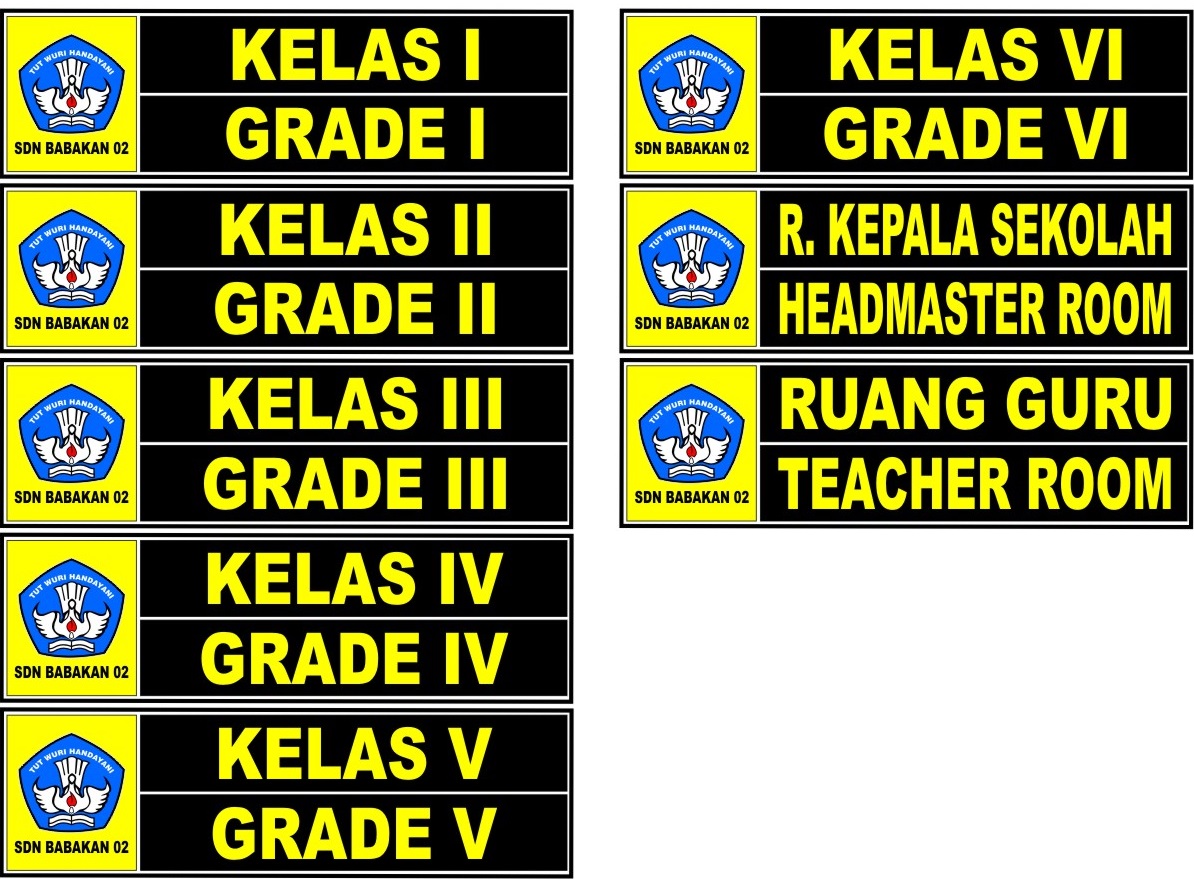 Papan Nama Ruang Sekolah | SIPLah
