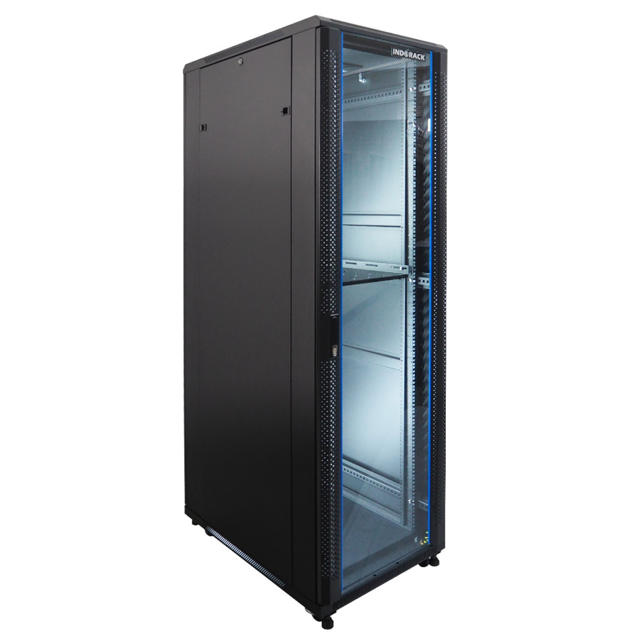Rack Server 19" 42U IR9042G Depth 900mm Indorack Close Rack Glass Door ...