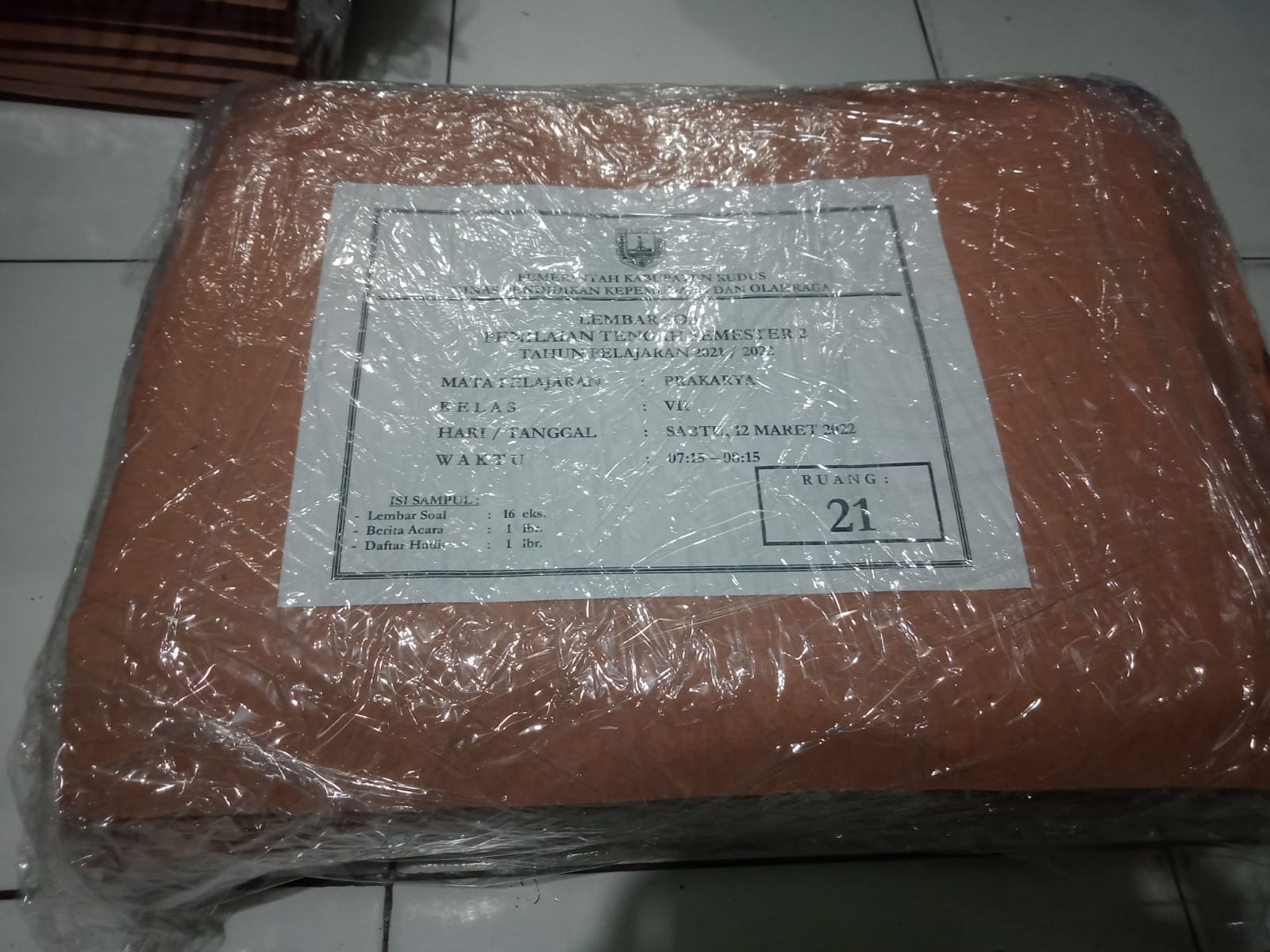 Penggandaan Naskah Soal Kertas Buram 1 Muka PPKN Kelas VIII | SIPLah