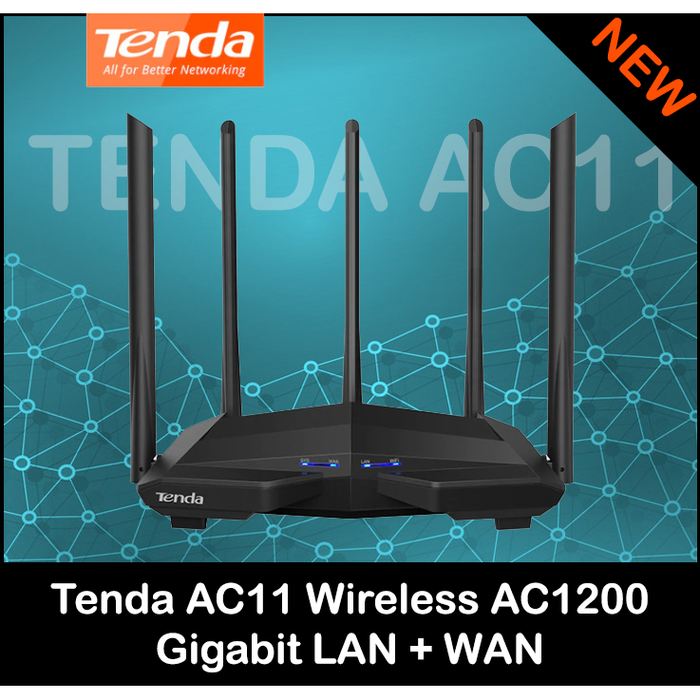 Tenda AC11 Gigabit Wireless Router Wifi Repeater Dual-Band AC1200 ...