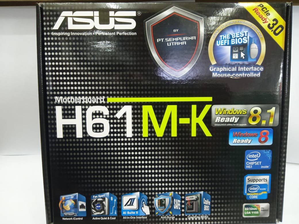 ASUS Motherboard Intel Socket 1155 H61M-K | SIPLah