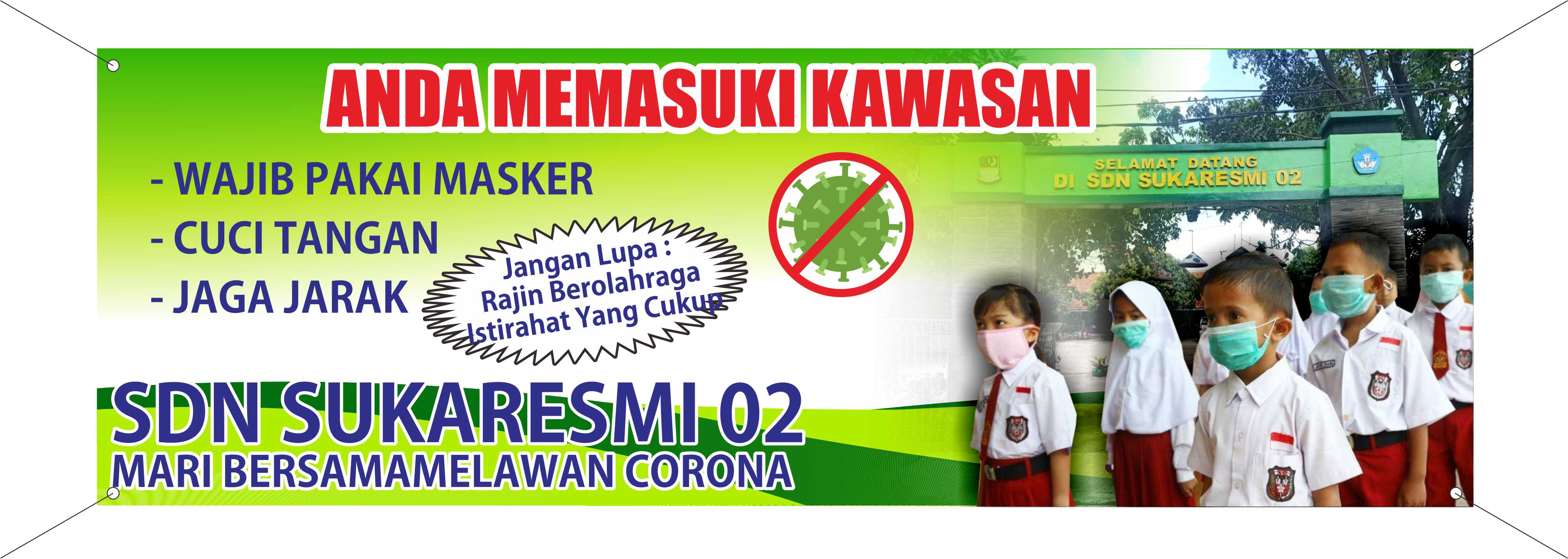 spanduk waspada covid | SIPLah