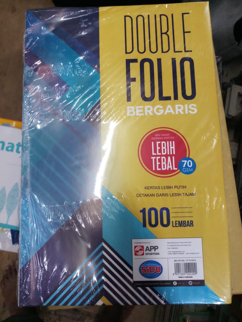 Kertas Double Folio Garis Sinar Dunia 100 lbr/bks (203549) | SIPLah