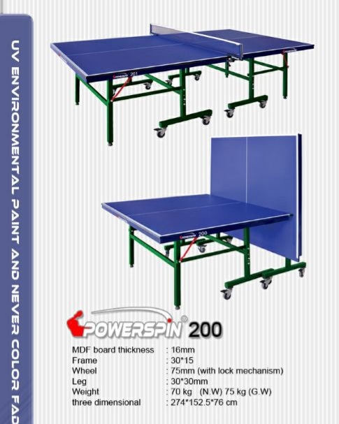 Meja ping pong Power Spin 200 | SIPLah