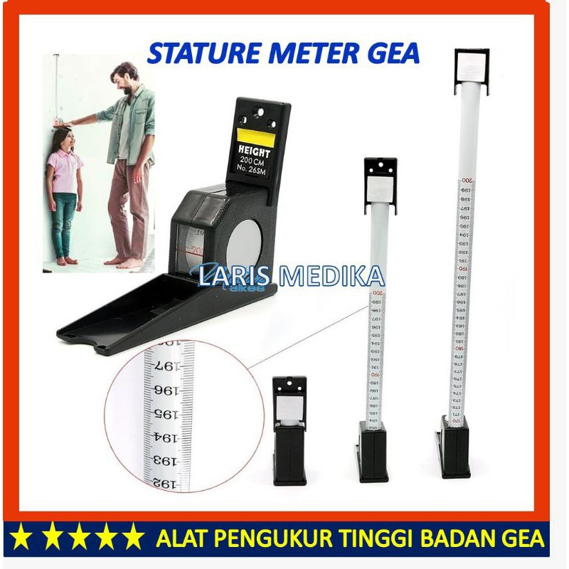 ALAT PENGUKUR TINGGI BADAN GEA 2 METER / STATURE METER GEA 2 | SIPLah