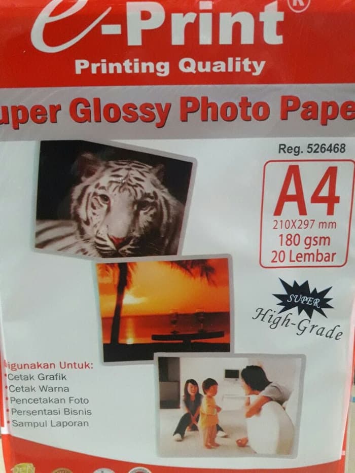 KERTAS FOTO EPRINT A4 GLOSSY 180 | SIPLah