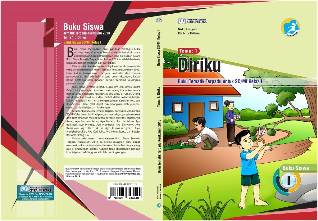 BUKU SISWA TEKS PENDAMPING ( CP ) : TEMA 1 DIRIKU KELAS 1 | SIPLah