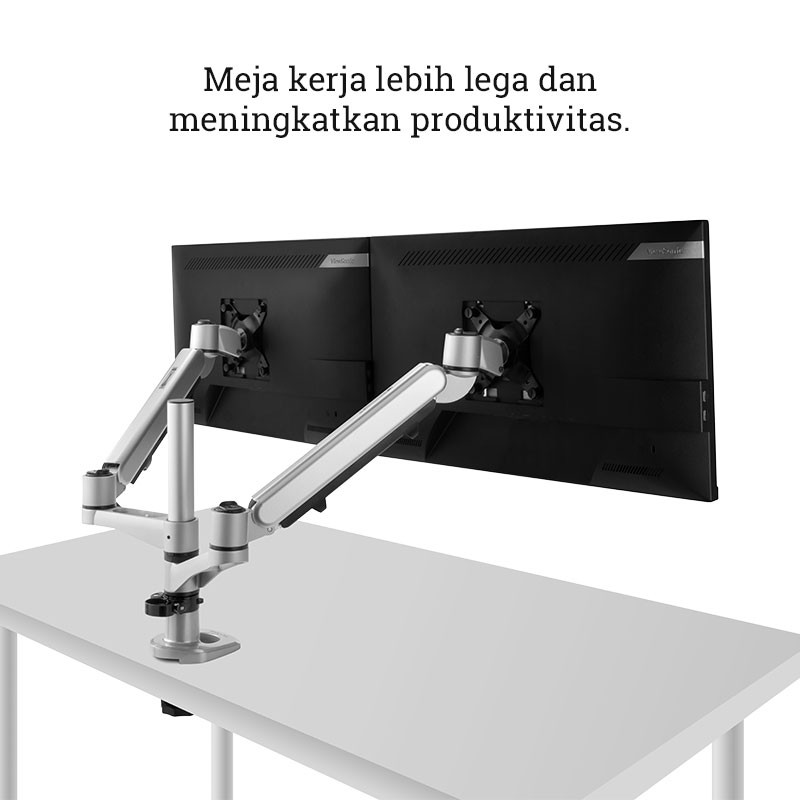 ViewSonic Spring-loaded Dual Monitor Mounting Arm LCD-DMA-002 | up to ...