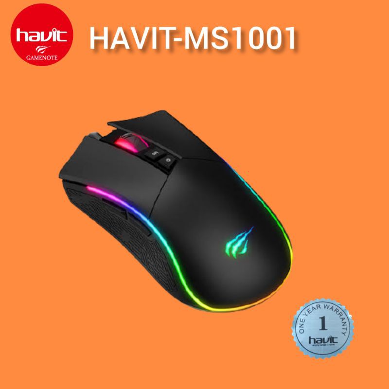 Havit MS1001 RGB Backlit Programmable Wired Optical Gaming Mouse with 7 Buttons | SIPLah
