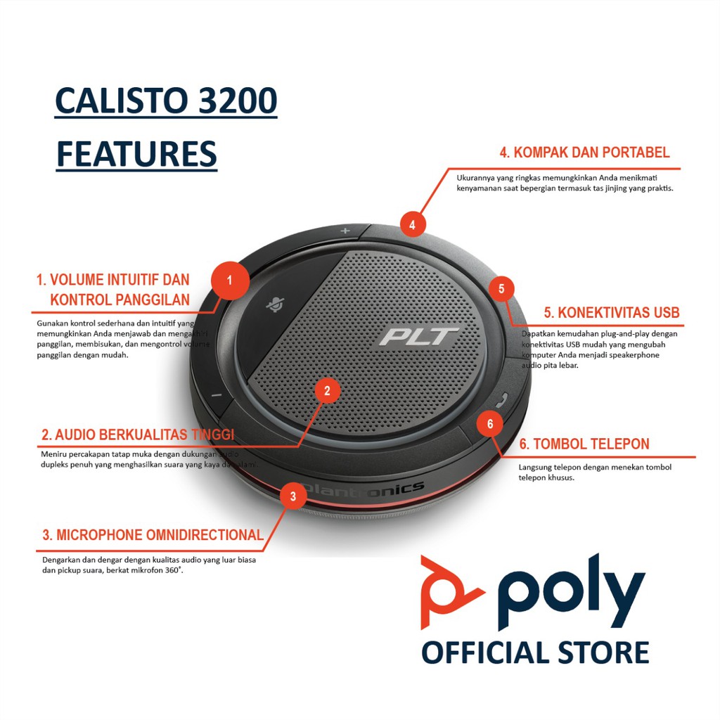 Poly Calisto 3200 Speakerphone USB-A | SIPLah