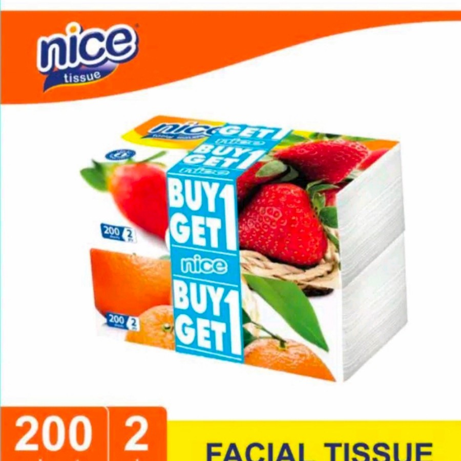 buy 1 get 1 nice facial tissue soft pack 200 sheet 2ply | SIPLah