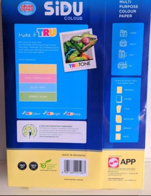 KERTAS HVS F4 70 GRAM WARNA KUNING | SIPLah