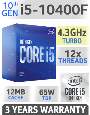 Processor Intel Core i5-10400F Gen 10th | SIPLah