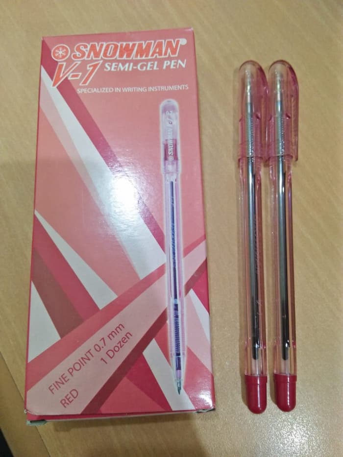 PULPEN MERAH SNOWMAN ( 12 Buah ) | SIPLah
