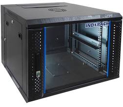 WIR4506S - 6U Wallmount Rack Depth 450mm Single Door 19" - INDORACK ...