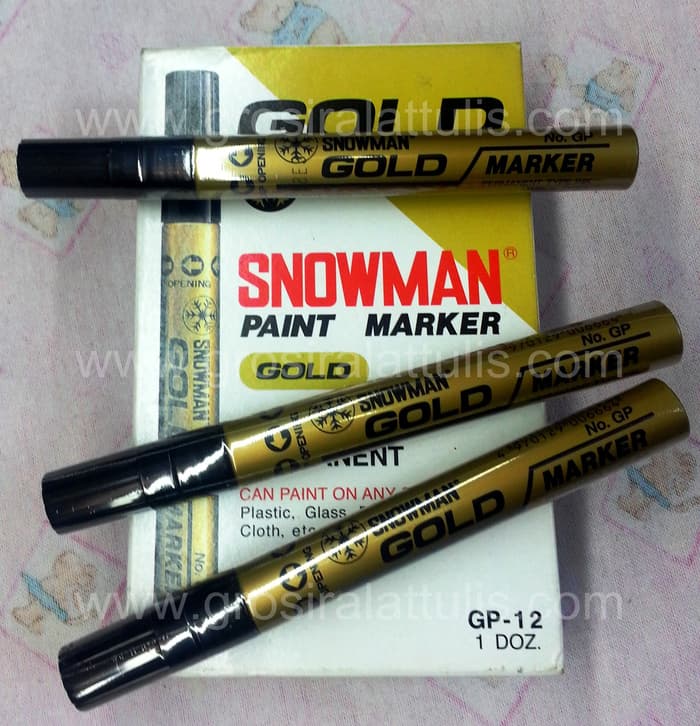 Spidol Snowman GOLD Permanent | SIPLah