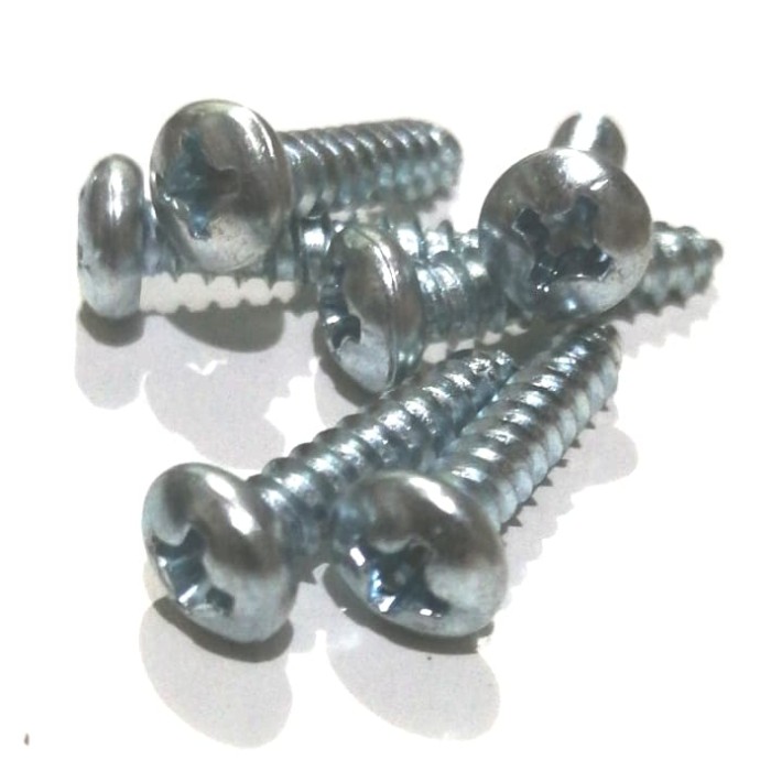 Sekrup setengah bulat obeng tapping (+) diameter 3mm, panjang 15mm | SIPLah