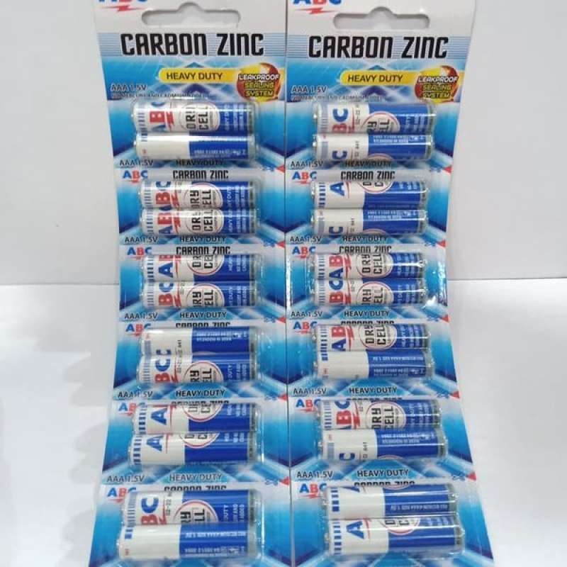 Baterai Battery Batere ABC Biru AAA A3 Carbon Zinc | SIPLah