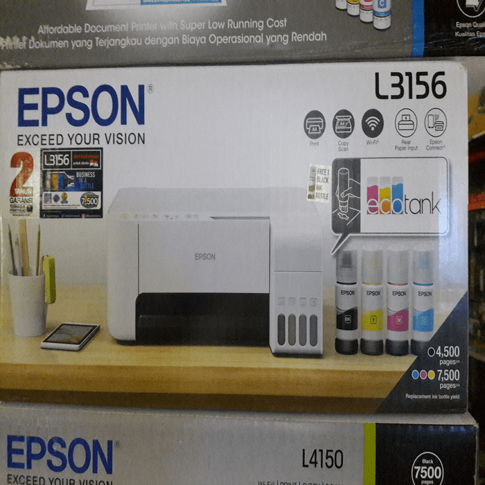PRINTER EPSON L3156 ALL IN ONE (WIFI, PRINT, SCAN, COPY) | SIPLah