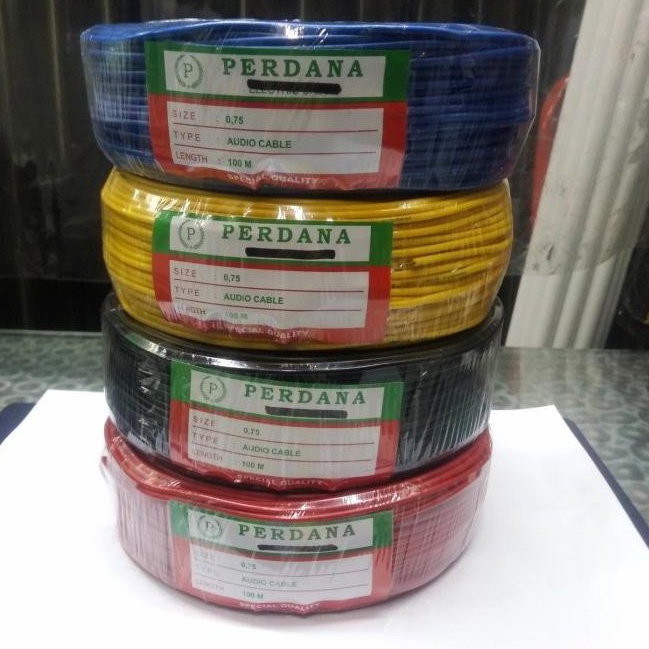 Kabel Listrik NYAF - 0.75mm 18AWG 100 meter Warna KUNING | SIPLah
