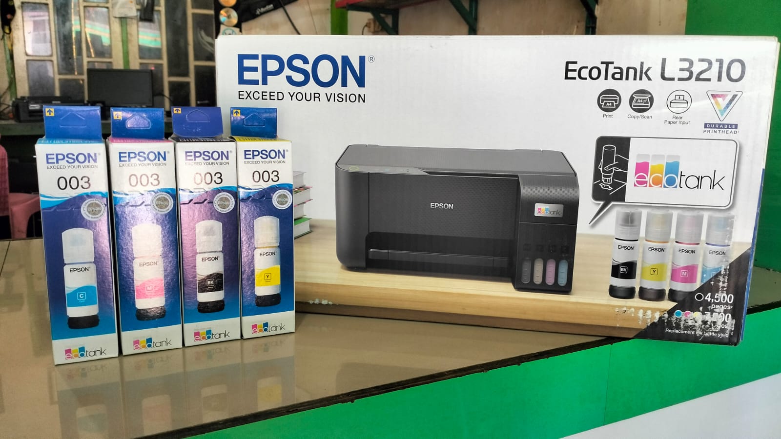 PRINTER EPSON L3210 + 4 BOTOL TINTA EPSON | SIPLah