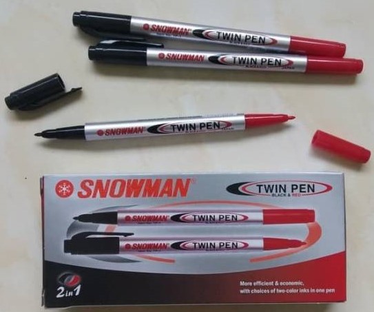 Spidol Snowman Twin Pen Siplah