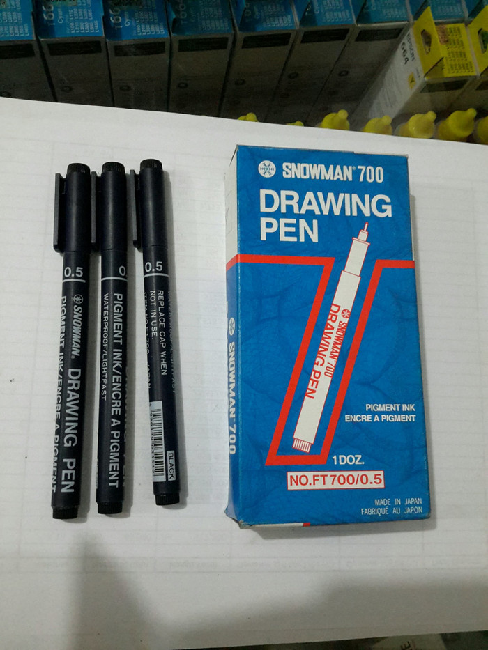 Drawing Pen Snowman Spidol 0-5 marker draw | SIPLah