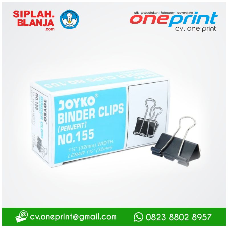 BINDER CLIPS NO.155 / BINDER CLIP 155 / NO 155 / KLIP | SIPLah