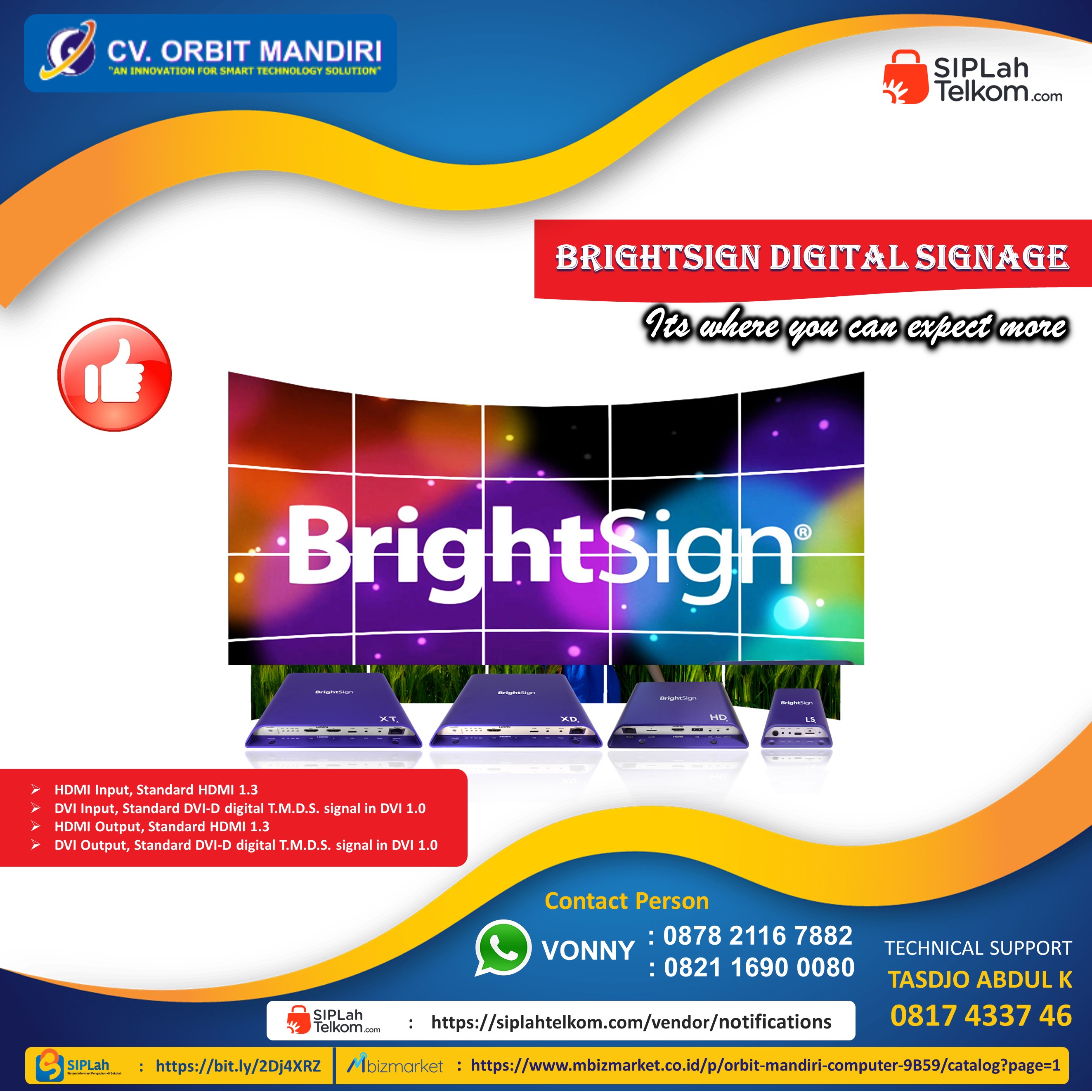 BrightSign HD1024 Series Digital Signage Player | SIPLah BrightSign HD1024 Series Digital Signage Player | SIPLah