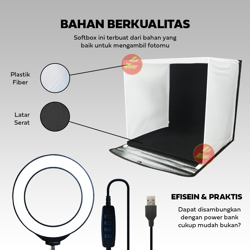 Softbox 30cm LED Light Portable Mini Foto Studio Photo Soft Box | SIPLah