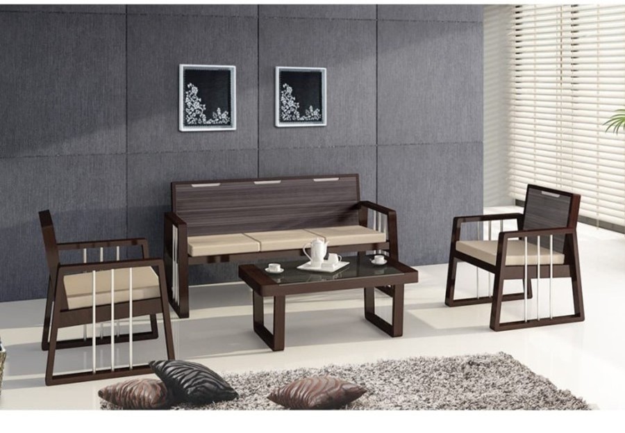 Kursi tamu / sofa kayu minimalis + meja tamu | SIPLah