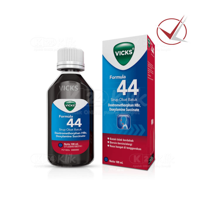 VICKS FORMULA 44 100ML SIRUP OBAT BATUK DEWASA BERDAHAK | SIPLah