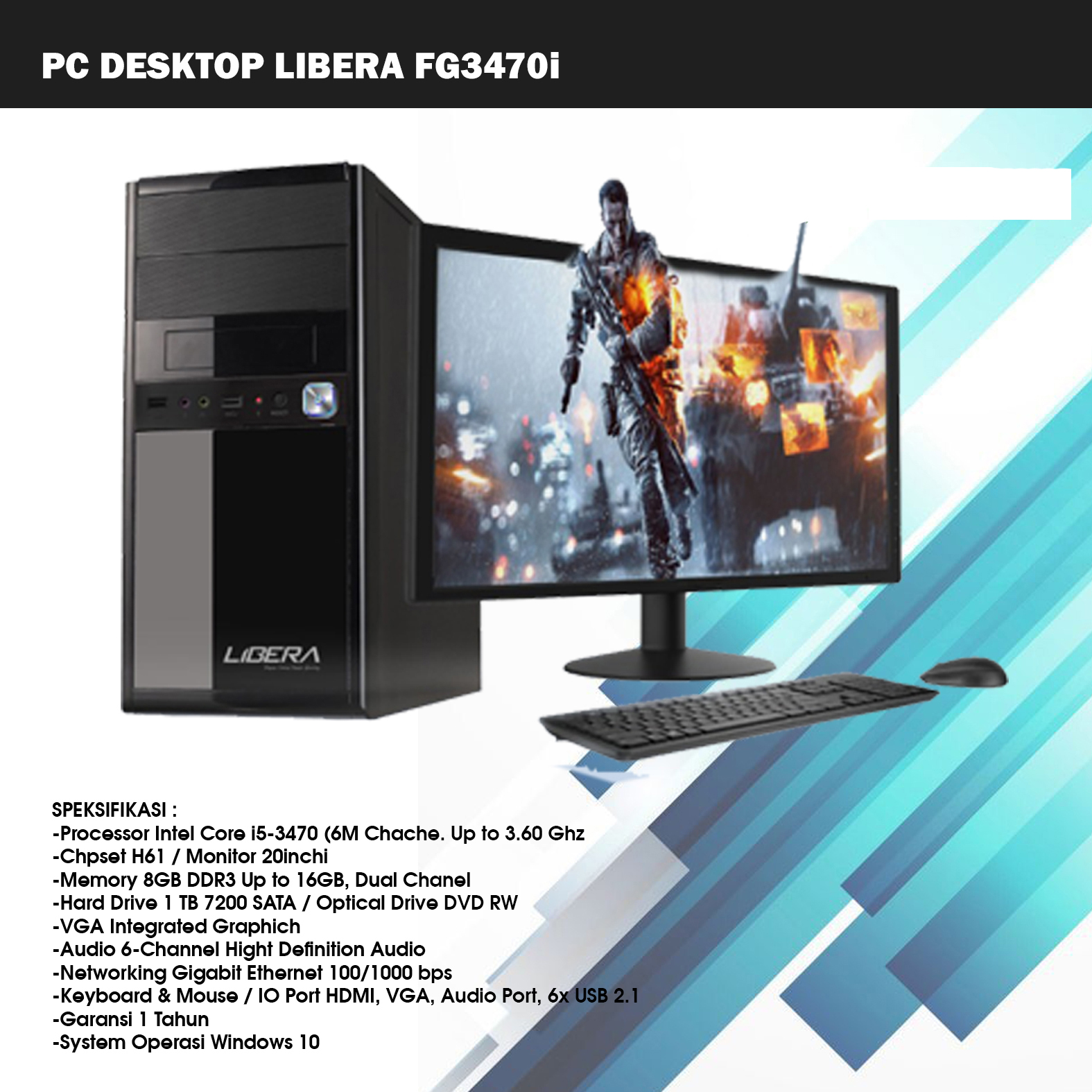 PC DESKTOP LIBERA FG3470i | SIPLah