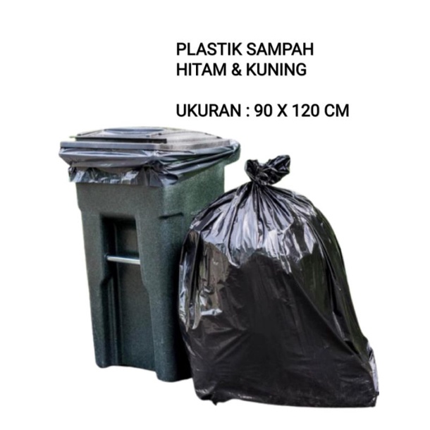 Plastik Sampah,Trash Bag, Plastik Hitam,Kantong Plastik Sampah uk 90 x ...