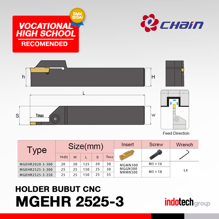 HOLDER MGEHR 2525-3 | SIPLah